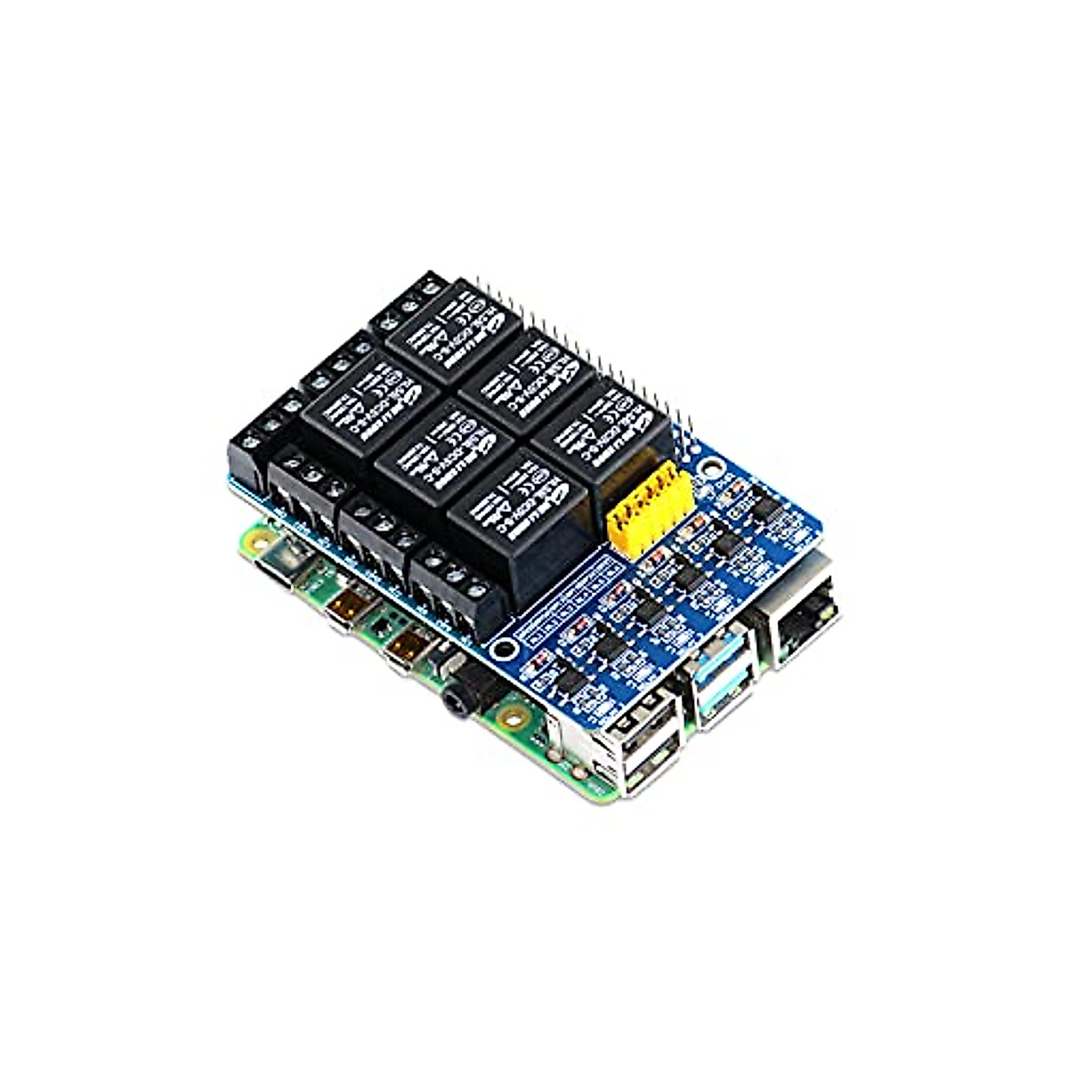 PiRelay 6 Power Relay Module for Raspberry Pi, 6 Channel Relay Shield for Raspberry Pi, Relay HAT Expansion Relay Board for Raspberry Pi 4B/3B+/3B/2B/B+/A+