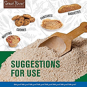 Great River Organic Milling Organic Specialty Spelt Flour, Spelt (Stone Ground), 25 Pound (Pack of 1), 400 Ounce