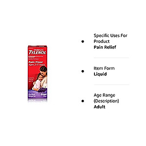 TYLENOL Children's Oral Suspension Grape Splash Flavor 4 oz