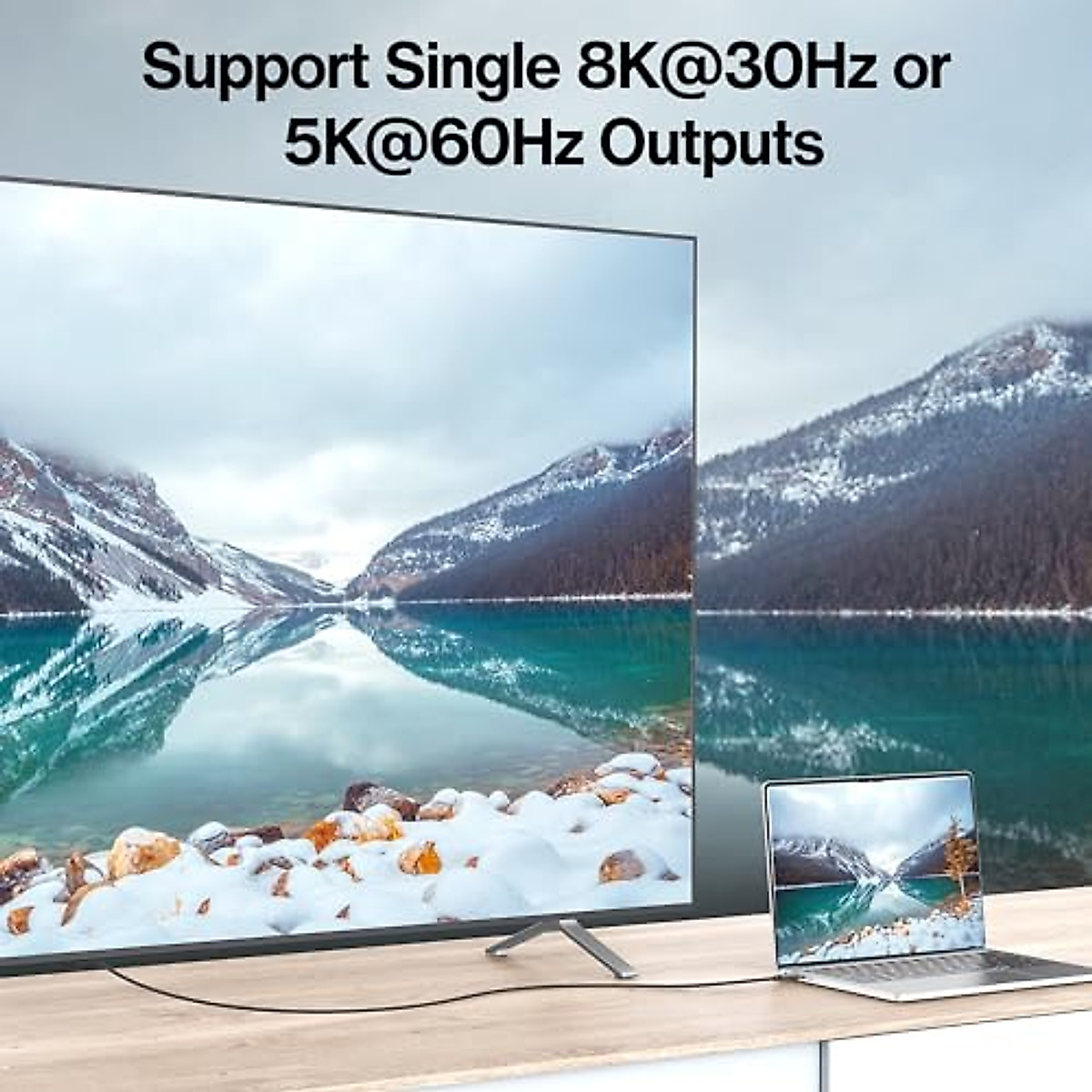 iVANKY Thunderbolt 3 Cable 2.3ft USB C Data Transfer Cable 40Gbps, 100W PD Charging，8K@30Hz Thunderbolt Cable for iPhone 16/16 Pro/16 Plus/16 ProMax, iPhone15, Type-C MacBooks, Dell, iPad Pro, Docking