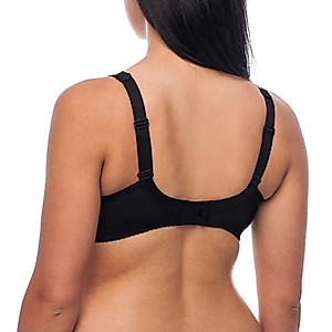 frugue Women's Wirefree Wireless Plus Size Lace Minimizer Bra Black US 40 C