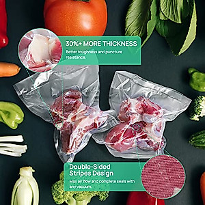 Vakumar Vacuum Sealer Bags 300 Pint 6 x 10 Inch Rolls for Food, Seal a Meal, Commercial Grade, BPA Free, Commercial Grade, Great for Storage, Meal prep and Sous Vide
