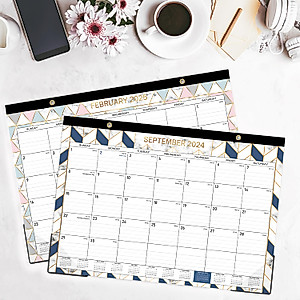 Desk Calendar 2025 - Monthly 2025 Desk Calendar, 12'' x 16.8", JAN 2025 - DEC 2025, 18 Monthly Wall Calendar, Large Ruled Blocks, Perfect for Planning and Organizing Your Home or Office