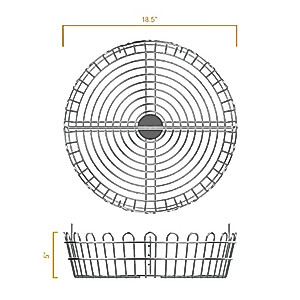 Stainless Steel Charcoal Ash Basket for XL Big Green Egg Kamado Grill, Charcoal Holder with Handles, Grilling Accessory