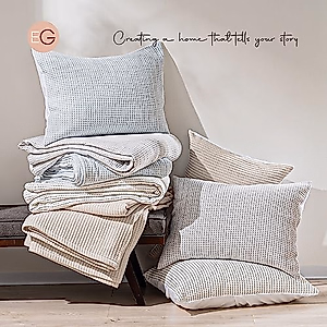 EVERGRACE Quilt King Size, Ultra Soft Cotton Blend Quilt Sets, Pre-Washed Channel Pick Stitch Bedding Sets, Reversible Oversized Bedspread, Lightweight Matelasse Coverlet with 2 Shams, Beige