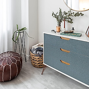 ZOWZOW Grasscloth Peel and Stick Wallpaper 15.7in X 78.7in, Linen Textured Contact Paper for Walls Bedroom Cabinets, Fabric Removable Vinyl Self-Adhesive Wallpaper