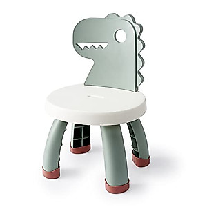 Toddler Chair,Plastic Kids Dino Chair,Sturdy Durable and Lightweight Toddler's Activity Chairs,Anti-Slip Ergonomic Design Kids Step Stool,Indoor or Outdoor Use for Boys Girls Aged 1+ (Green)