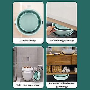 LOPECY-Sta Foldable Portable Washing Machine for Apartment Mini Laundry Small Handheld Ul-trasonic Turbine Washer for Underwear Socks Baby Clothes Automatic Clothes Washer Tub for Camping RV Travel