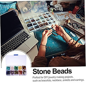 Didiseaon Gravel Natural Stone Natural Gemstone Beads DIY Kits Gemstone Jewelry Healing Stones Jewelry Spacer Beads Irregular Chips Beads DIY Spacer Beads Loose Bead Stone Spacer Beads 1 Box