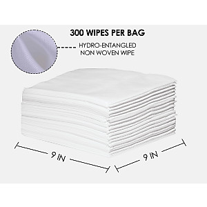 Microcare Solutions Lint Free Cleanroom Clean Room Wipes (Wipers) 9 x 9" (Pack of 300) For Laboratory, Electronics, Pharmaceutical, Printing and Semiconductor Industries (300)