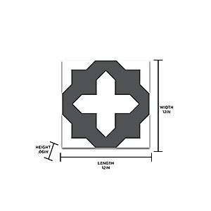 Wall Pops FloorPops FP3308 Nordic Peel & Stick Floor Tiles, Black