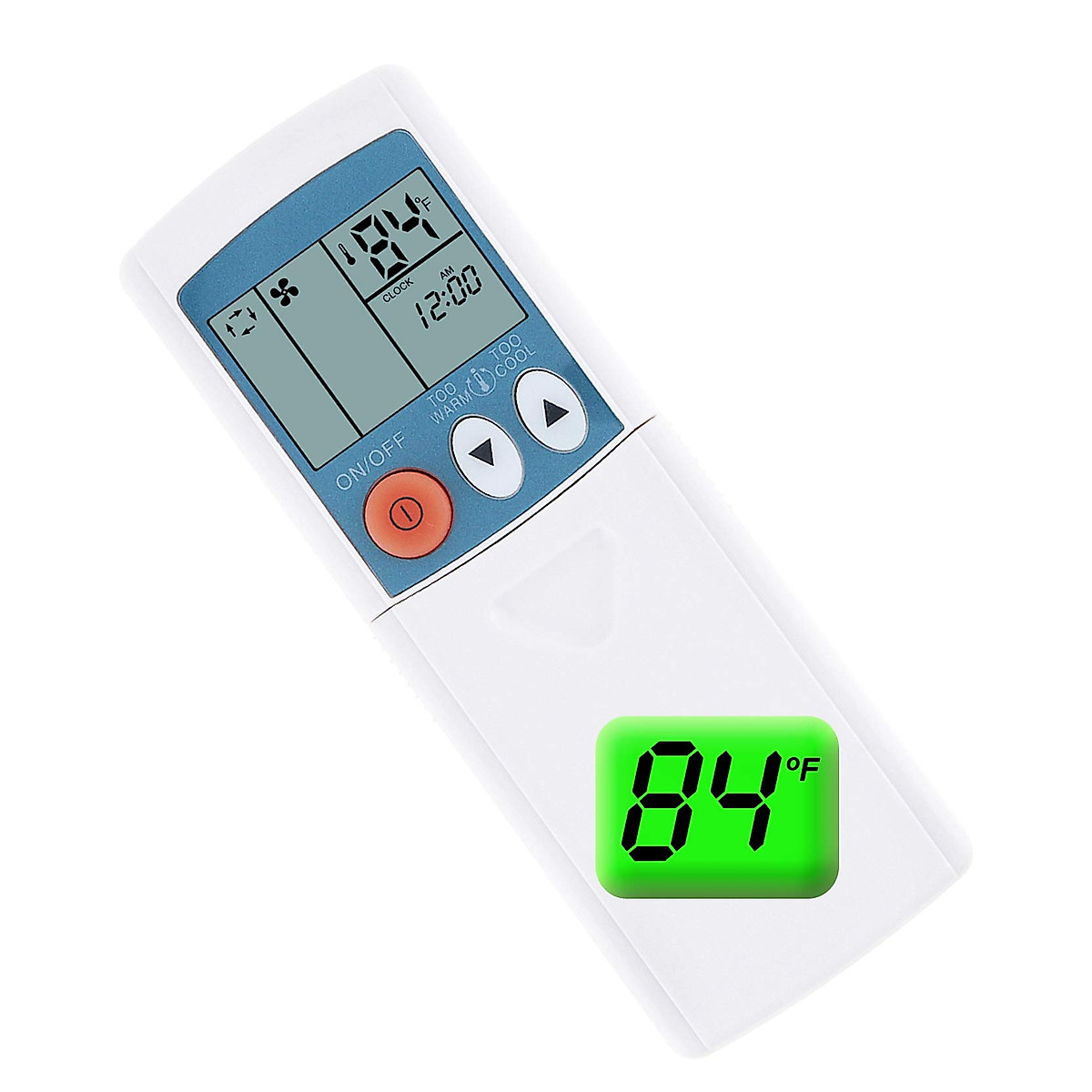 CHOUBENBEN Remote Control for Mitsubishi Msz-Fd09na-8 Msz-Fd12na-8 Msz-Fd18na-8 Pla-Rp71ba-Sh Msz-Fe12na Msz-Fe09na A/C Air Conditioner Display in Fahrenheit