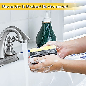 Tire Applicator Dressing Shine Sponge - Tire Pads Color Polishing Sponge Wax Duty Scrubber Sponge with Double Wide Curved Foam Pad for Car Glass, Painted Steel, Porcelain