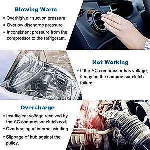 ECCPP A/C Clutch 2001-2007 Fit for Chrysler Town & Country 3.3L 3.8L 2001-2007 Fit for Dodge Grand Caravan 3.8L AC Compressor Clutch Assembly Kit