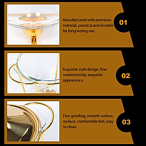 YARDWE Round Chafing Dish Buffet Set: Chafing Dish Round Buffet Warmer Chafer Set Glass Food Pan Water Pan Fuel Holders for Buffet Wedding Parties Banquet Catering Events