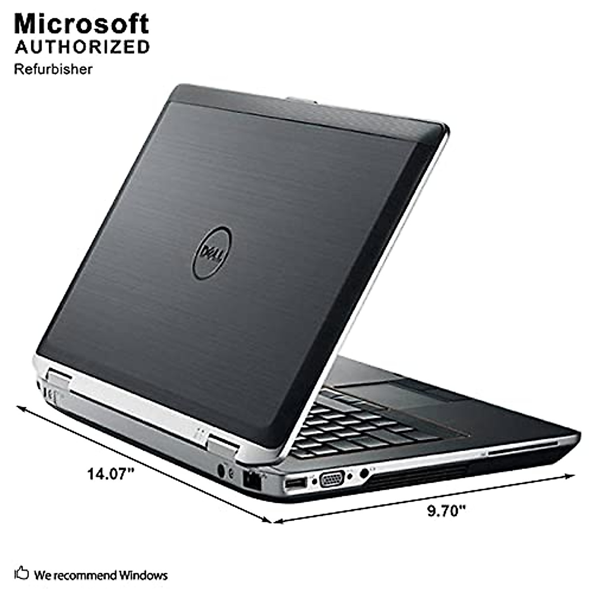 Dell Latitude E6420 14.1in HD Business Laptop Computer, Intel Quad-Core I7-2760QM up to 3.5GHz, 8GB RAM, 128GB SSD, DVD, HDMI, Windows 10 Professional (Renewed)