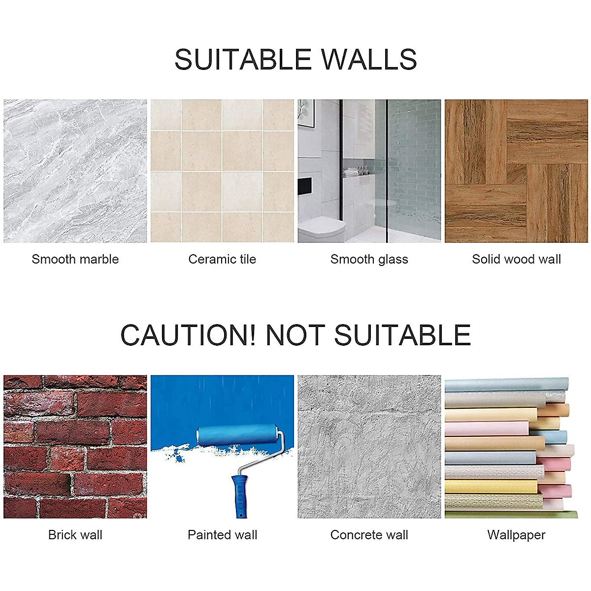 DELITON Adhesive Hooks - 4 Pack Towel/Coat Hooks Wall Hooks Stick on Bathroom or Kitchen (Matte Black, Stainless Steel)