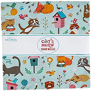 Riley Blake Cats Meow 10in Stacker 42Pcs Multi