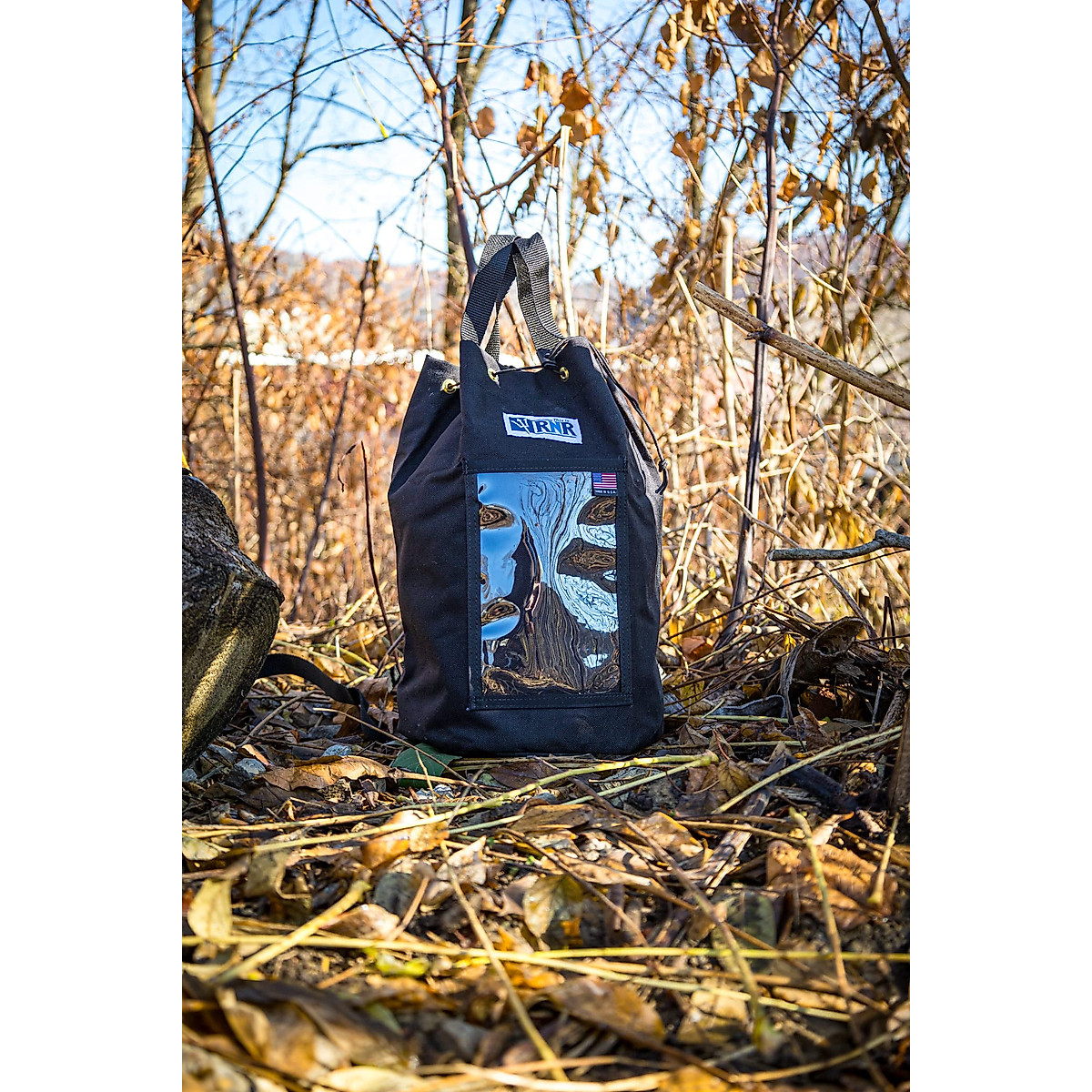 Rock-N-Rescue Grand Rope Bag with Drawstring Closure - Rock Climbing and Rescue Gear, Heavy Duty Waterproof Nylon Material, 400' of 1/2" Capacity, Large, Green