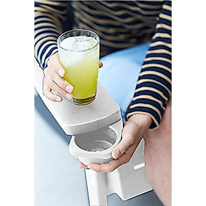 Outdoor Patio Garden Deck Furniture Resin Adirondack Chair with Built-in Cup Holder (White)