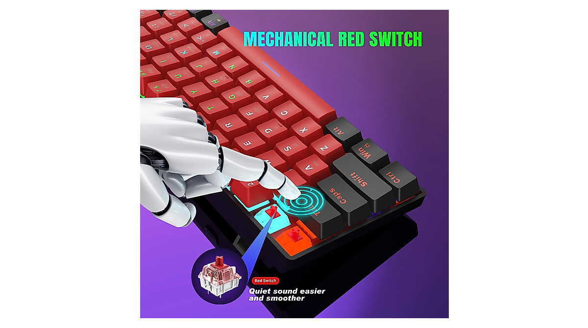 Compact Snpurdiri 60% Mechanical Gaming Keyboard