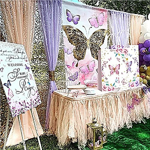 ANYMONYPF 16 Packs of Butterfly Paper Bag Theme Party Gift Bag Birthday Gift Bag Snack Candy Bag Childrens Party Supplies