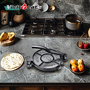Vivicreate Tortilla Press,Tortilla Maker, Dough Press,Flour Tortilla press, Rotis Press, Quesadilla,Tortilla Makers (10 inch)