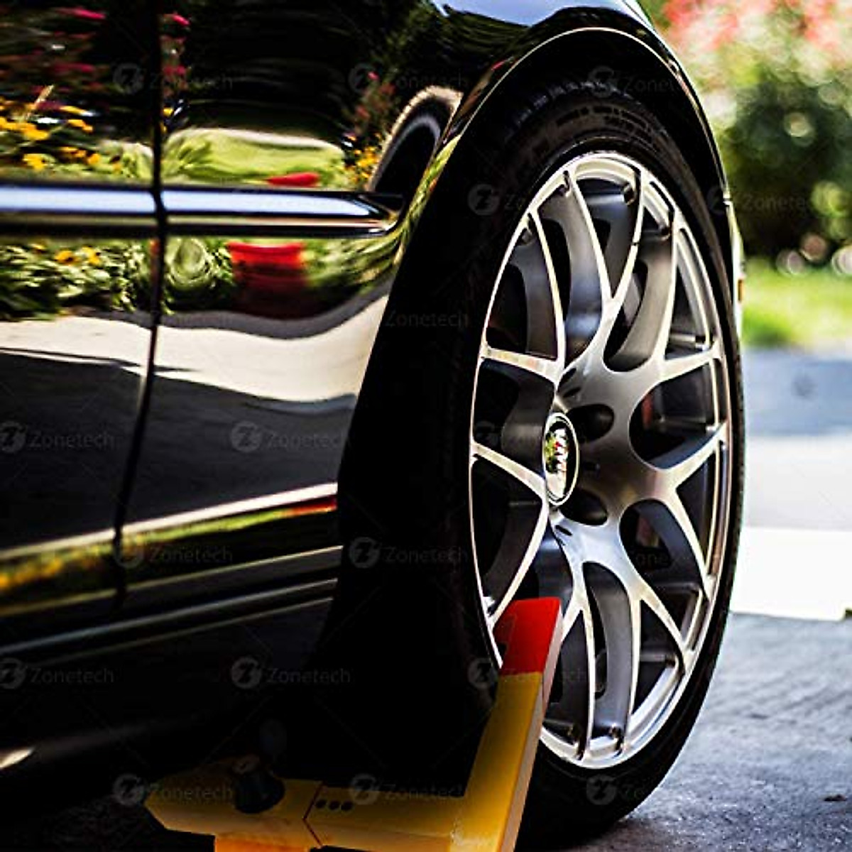 Zone Tech 2-Pack Security Wheel Chock Lock- Trailer Clamp Boot Tire Claw - Premium Quality Heavy Duty Stabilizer Anti- Theft -Protective for Parking Car, Trailer, Truck and SUV