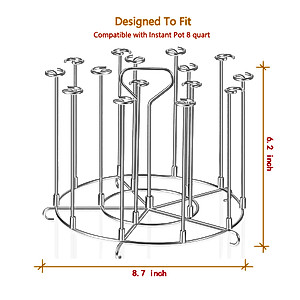 LBH Skewer Stand Compatible with Instant Pot 6 Quart Accessories for Air Fryer accessories for kabobs (5.4X7.7)