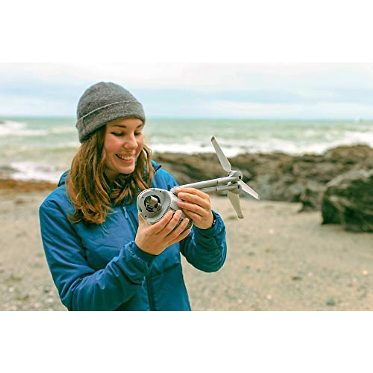 PowerVision PowerEgg X Wizard Waterproof Drone with SyncVoice Technology, 4K60FPS Camera, 6km Transmission Range, Vision Obstacle Avoidance, Landing Protection, and Precision Landing