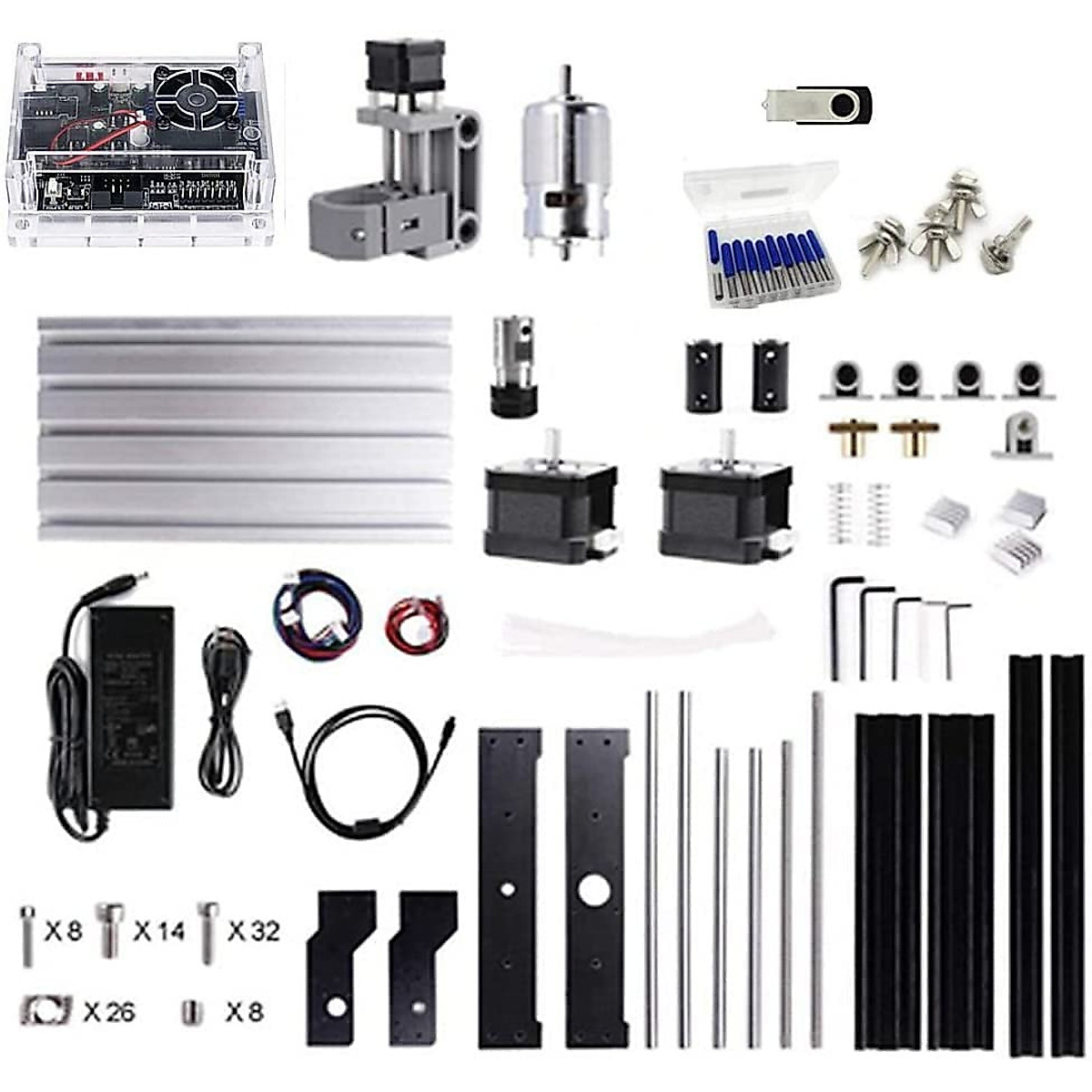 CNCTOPBAOS 1610 PRO Mini CNC Router Kit,3 Axis Desktop GRBL Control DIY Engraver Engraving Machine,Carving Engrave on Acrylic,PVC,PCB,Plastic,Wood Cutting Milling Machine
