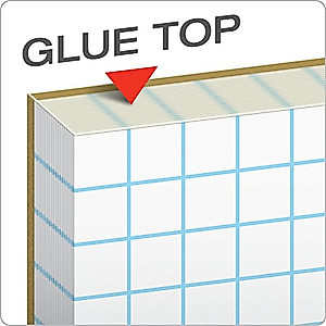 Ampad Efficiency Quadrille Pad, 8-1/2 x 11, White, 5x5, 50 Sheets per Pad, 10 Pads per Pack (22-032C)