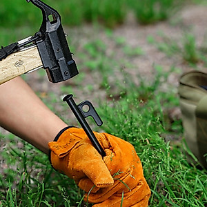 JEELAD Tent Stakes Snow and Sand 12 inch Aluminium Alloy Tent Stakes Pegs Tent Stakes Tent Peg with Tip Cover Storage Bag Lightweight for Camping Hiking Backpacking Picnic