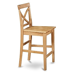 East West Furniture CAPB7H-OAK-W Dining Set, 7-Piece