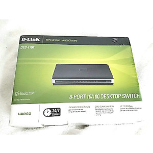 D-Link DES-1108 Unmanaged 8-Port 10/100 Desktop Switch