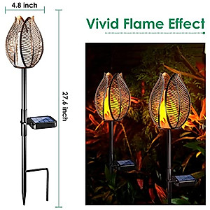 TomCare Solar Lights Outdoor Solar Garden Lights Landscape Lighting for Patio Yard Lawn