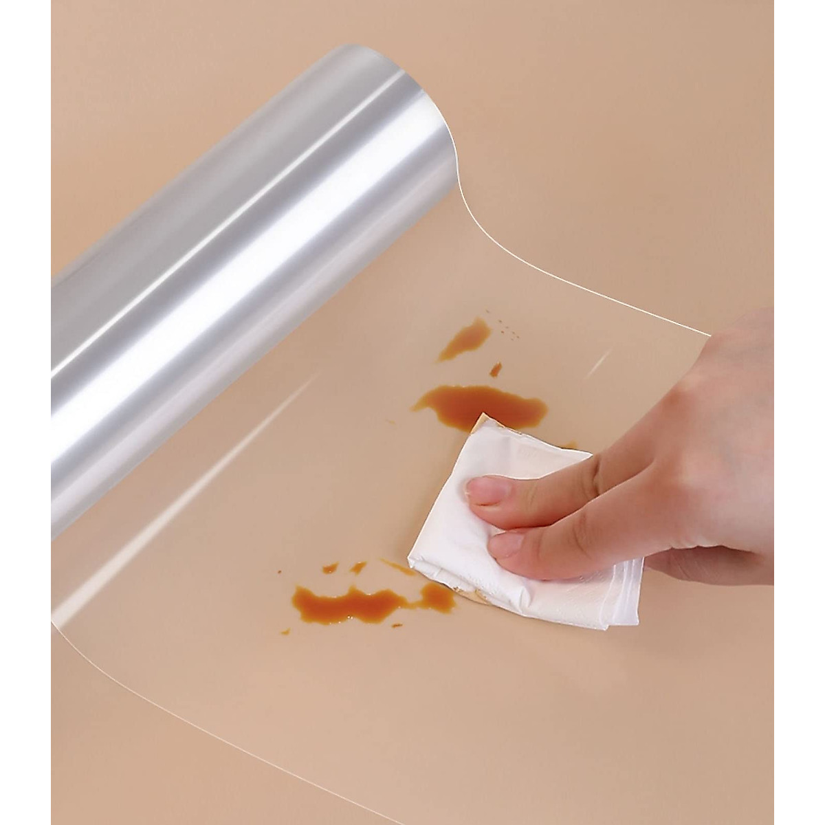 Electrostatic Absorption Wall Protective Film,Removable Clear Wall Protector Oil Proof Waterproof Sticker Furniture Protective Film Sticker, Heat Resistant Anti Scratch Wallpaper (Size : 120x1000cm)