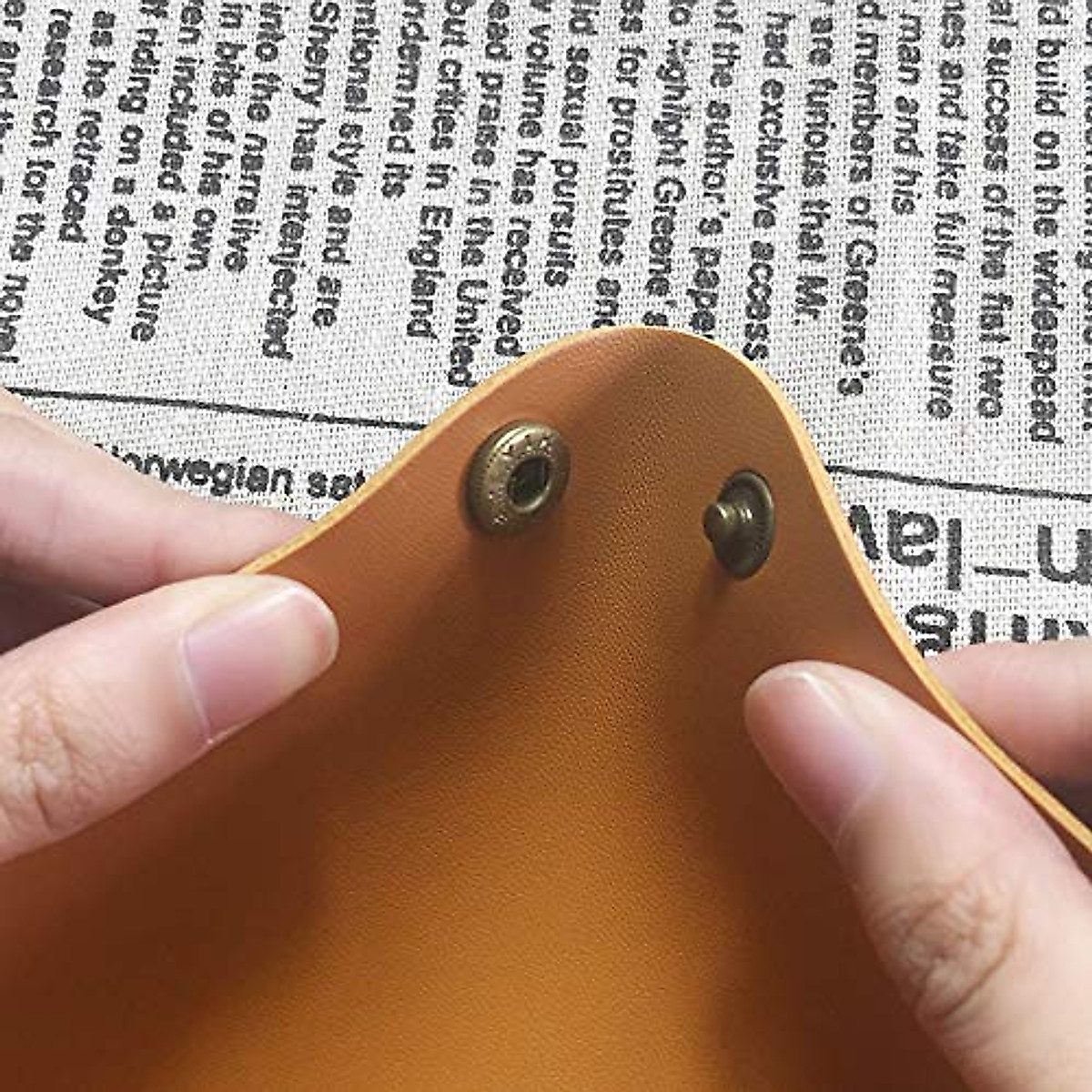 insoftb Leather Jewelry Tray Watch Coin Change Key Phone Catchall Valet Tray for Storage Nightstand Organizer