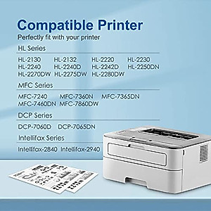 XZMHX TN420 TN450 TN-420 TN-450 Replacement Toner Cartridge Compatible for Brother HL-2280DW HL-2240 HL-2242D HL-2270DW MFC-7360N MFC-7860DW DCP-7060D DCP-7065DN Intellifax 2840 2940 (2 Pack)