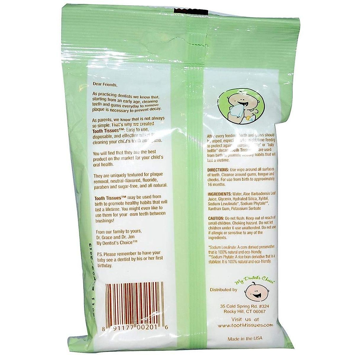 My Dentist's Choice, Dental Wipes, Baby Tooth and Gum Wipes for Baby and Toddlers - 3-Pack