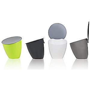 MEPAL, CALYPSO Waste Bin with Lid, Ideal for Compost, Airtight, Compact, BPA Free, Nordic Green, Holds 2210ml|74.4 oz, 1 Count