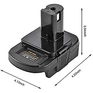 URUN DM18RL Adapter for Dewalt Milwaukee to Ryobi, Adaptor for Milwaukee M18 18V & for Dewalt 20V Battery Convert for Ryobi 18V Power Tools with USB Charging Port