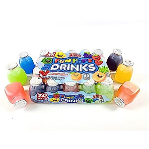 Fun Pops Kids Juice Drink Variety Pack, 6-Ounce 20-Pack, Less Than 1gm Sugar, Flavors Kids Love