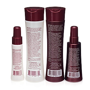 Keranique Thicker Fuller Hair 60 Days System with Keratin Shampoo, Conditioner, Follicle Boosting Serum and Lift and Repair Treatment for Colored Thinning Hair, Paraben/Sulfates Free