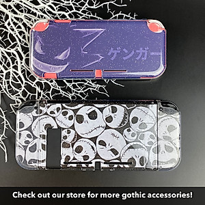 BelugaDesign Gengar Switch Skin | Cute Pastel Sticker Wrap Vinyl Decal | Anime Ghost Kawaii Japanese Cartoon Game l Compatible with Nintendo Switch (Switch Lite, Purple)