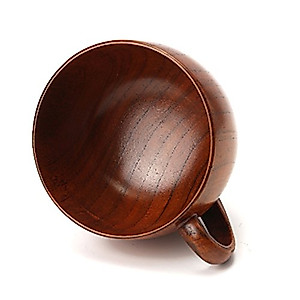 Emoyi Wood Coffee Mug Wooden Mug Tea Cup 100ml,Set of 2