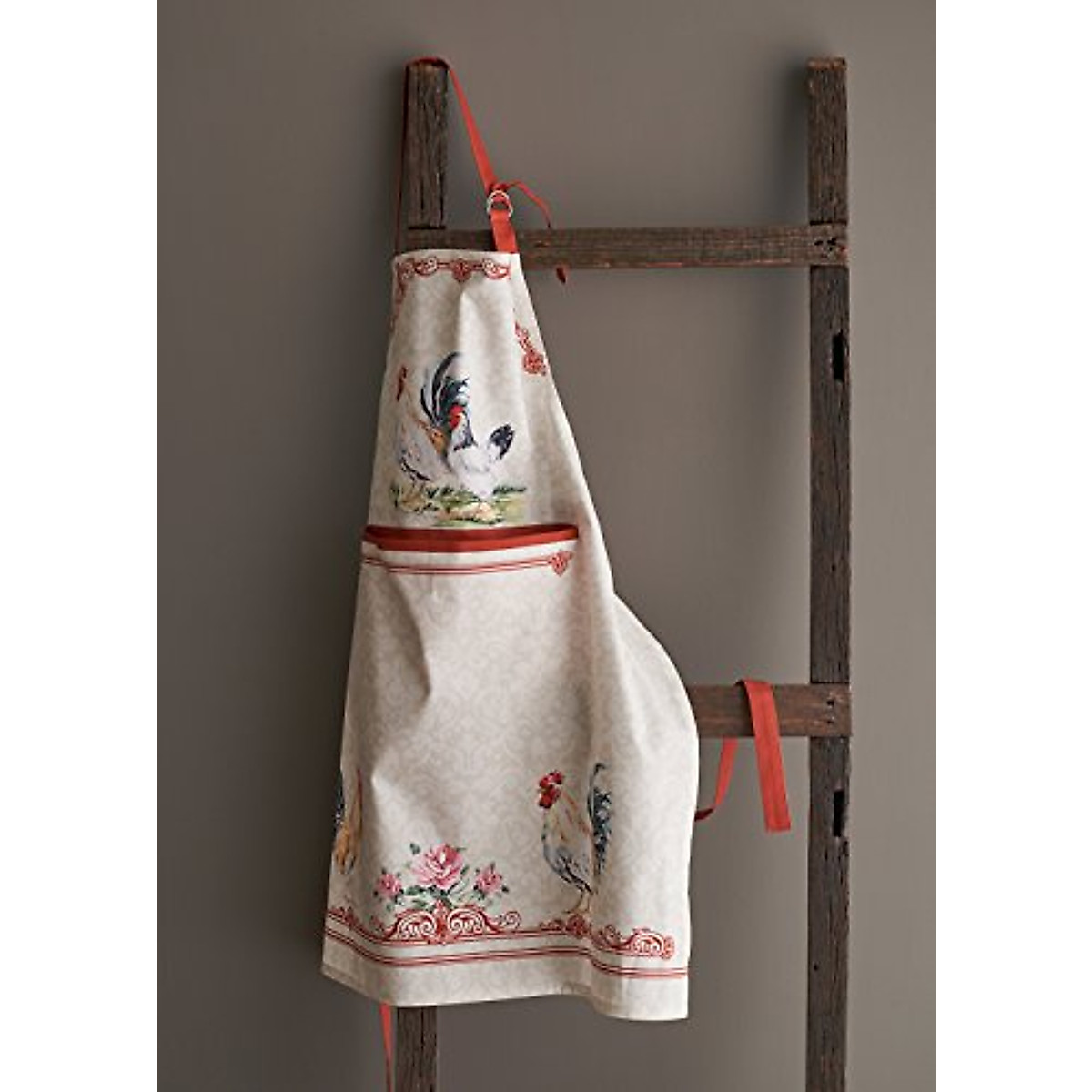 Maison d' Hermine Campagne 1 Piece 100% Cotton Apron with an Adjustable Neck & Visible Hidden Centre Pocket with Long Ties for Women/Men Chef (27.50"x31.50")