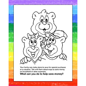 ZOCO - My Favorite Bank - Educational Coloring Books (25 Bulk Pack, with Crayons) - Banking Supplies - Games, Puzzles, Activities - Gifts for Kids