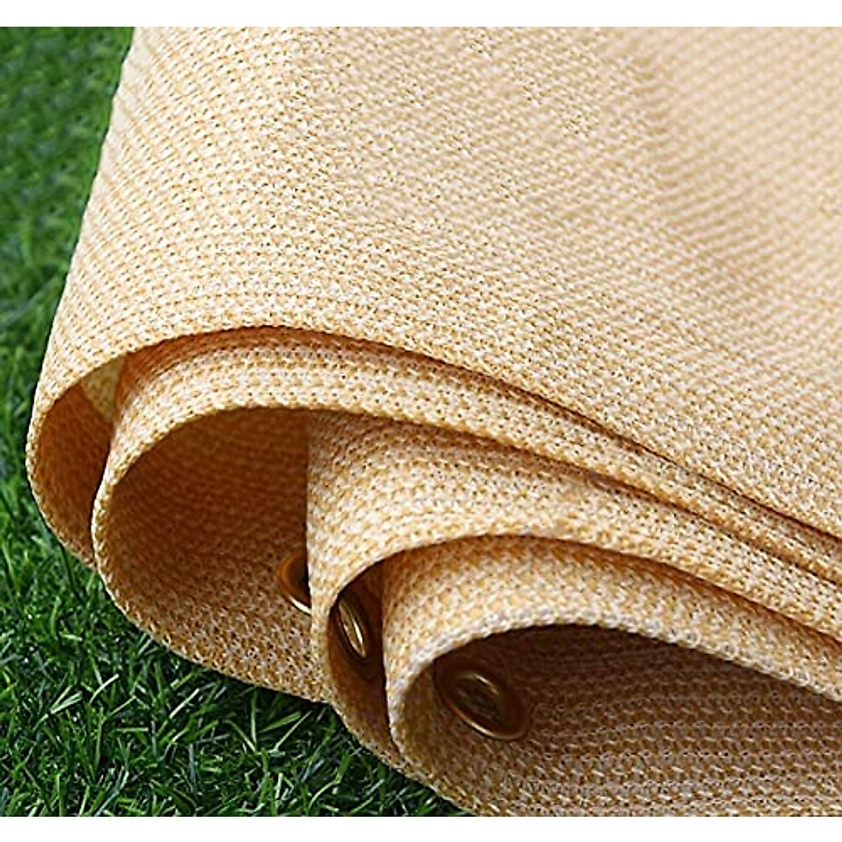 ALBN Balcony Screen Privacy Protection Outdoor Shading Net Windshield UV Protection HDPE Tear Resistant with Rope & Cable Ties, Height 1.1m/1.4m (Color : Beige, Size : 140x200cm)