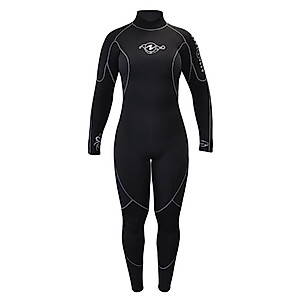 Aqua Lung Aquaflex Wetsuit Womens, Black/Charcoal, Size 6